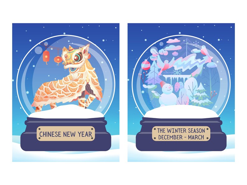 Snowglobe Winter Holiday Bulletin Board Kit-set-classroom - Etsy