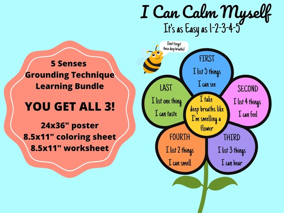 Five Senses Grounding Printables Bundle-classroom | Etsy