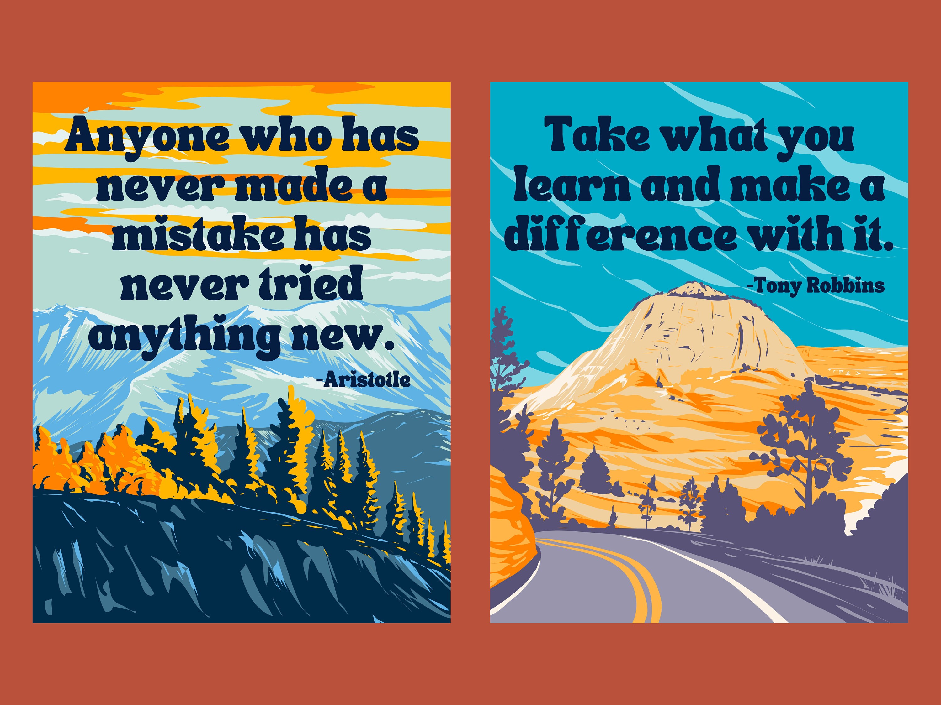 Set of 6 POSTERS in 3 SIZES National Parks Themed - Etsy