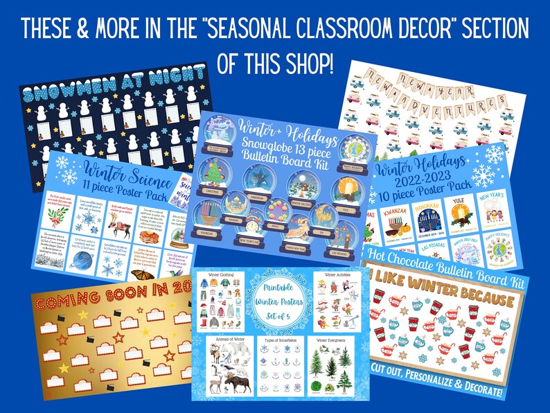 Winter Science Poster Pack-classroom Decor Set-print Bundle-stem ...