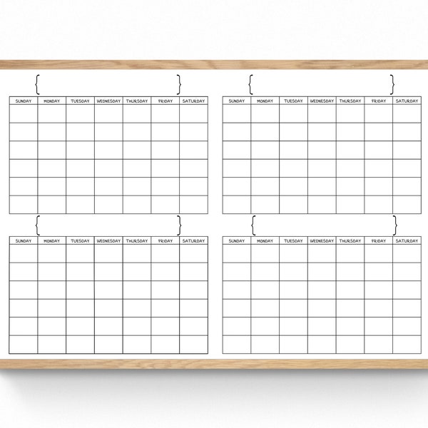 Quarterly Calendar - Etsy