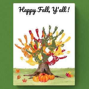 Fall Leaves Handprint Craft Template-printable-art Parent Gift ...