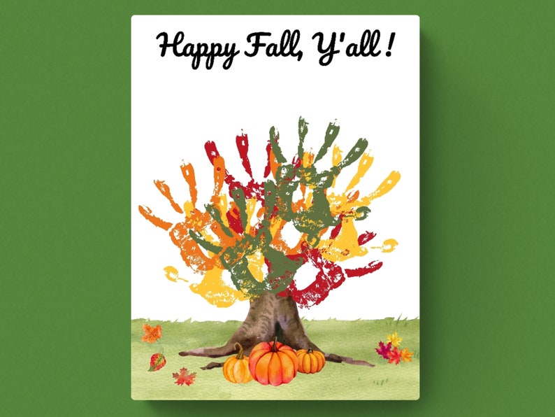 Fall Leaves Handprint Craft Template-printable-art Parent - Etsy