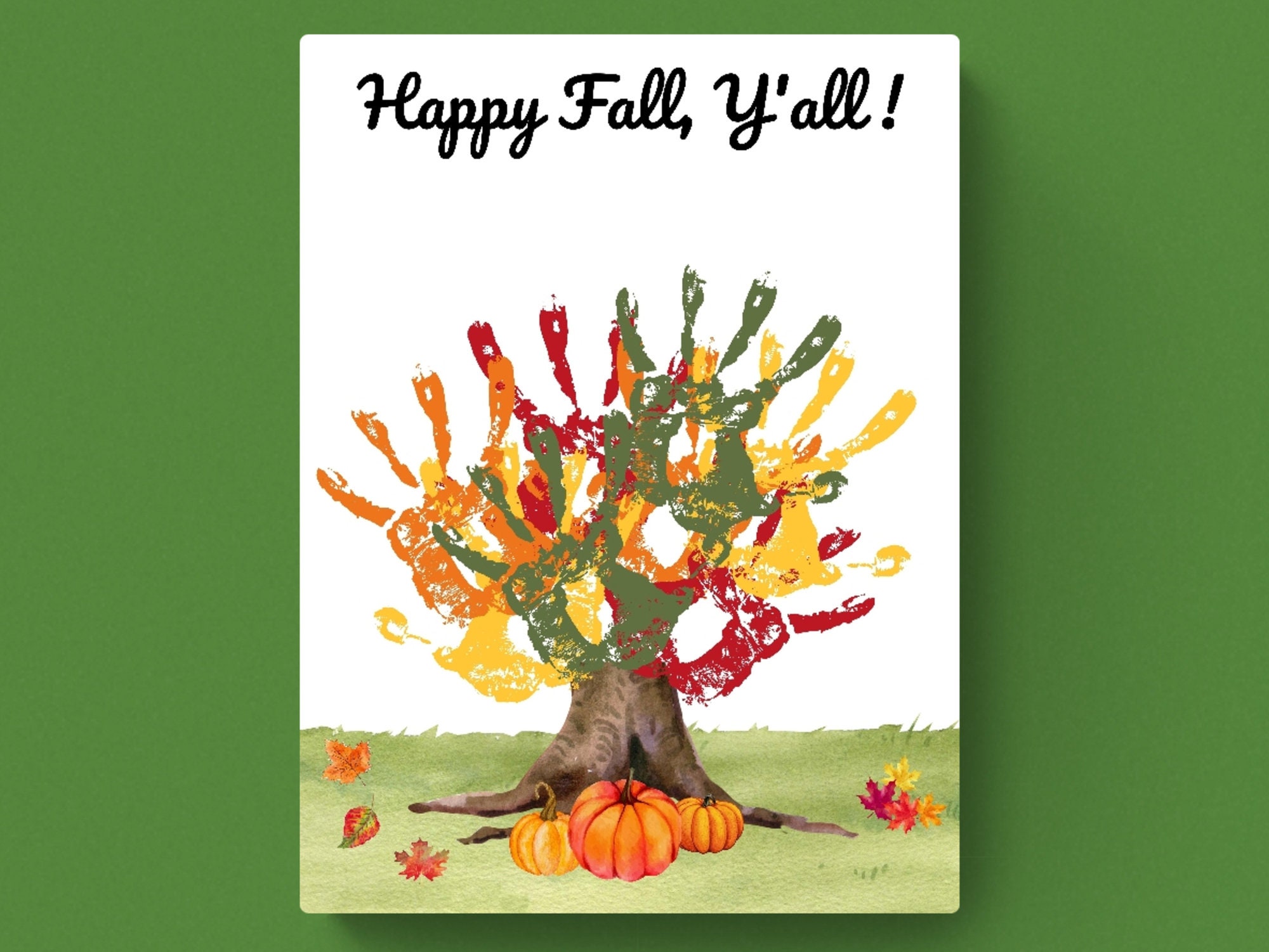 Fall Leaves Handprint Craft Template-printable-art Parent - Etsy