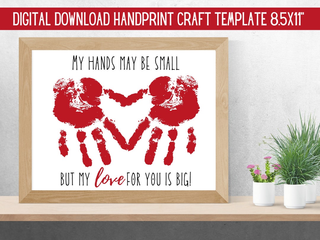 Love for You Handprint Craft-fathers Mothers Valentines Day-im Grow ...