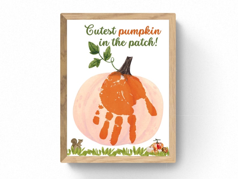 Pumpkin Patch Handprint Craft Template-printable-art Parent - Etsy