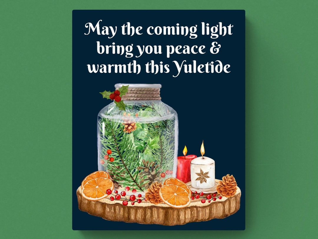 3 Sizes-yuletide Print and Card-winter Holiday Decor-greeting Card ...