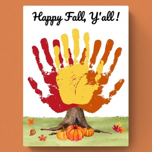 Fall Leaves Handprint Craft Template-printable-art Parent Gift ...