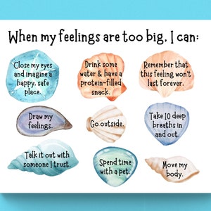 SET of 4 POSTERS in 4 SIZES! Calm Down Corner Ocean Themed Classroom ...