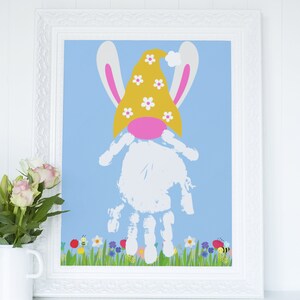 Print at Home-2 Versions-handprint Craft-easter Spring Gnome-art Parent ...