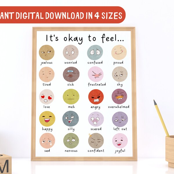 Emotions Chart - Etsy