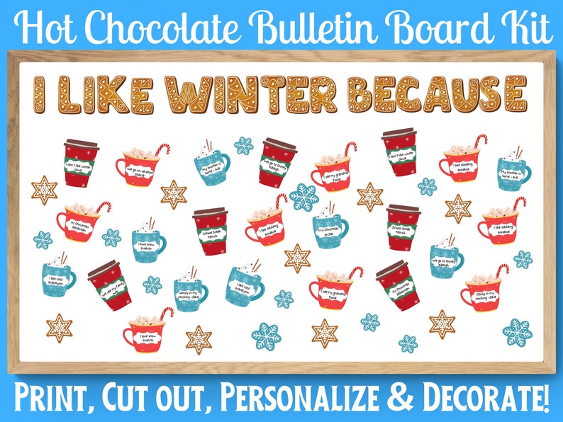 Winter Bulletin Board Kit-classroom Decor Set-personalized - Etsy