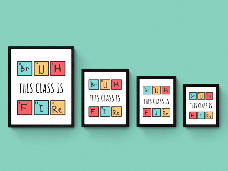 Funny Classroom Decor Print-chemistry Poster-periodic Table Spelling ...