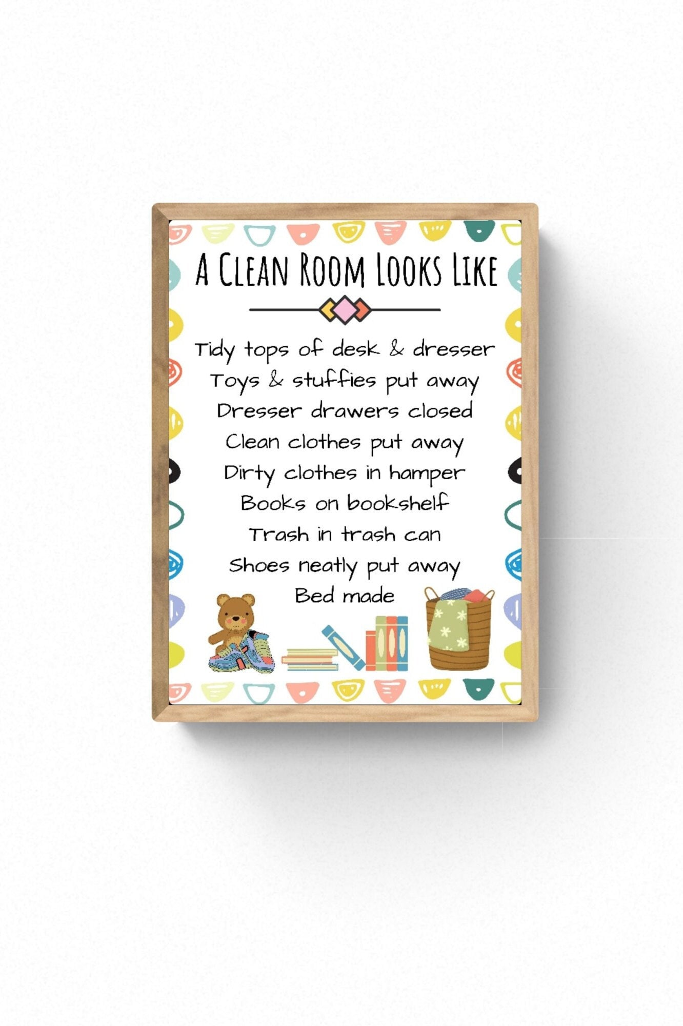 Print-at-home Kids Room Cleaning Guide Printable-family Organization ...