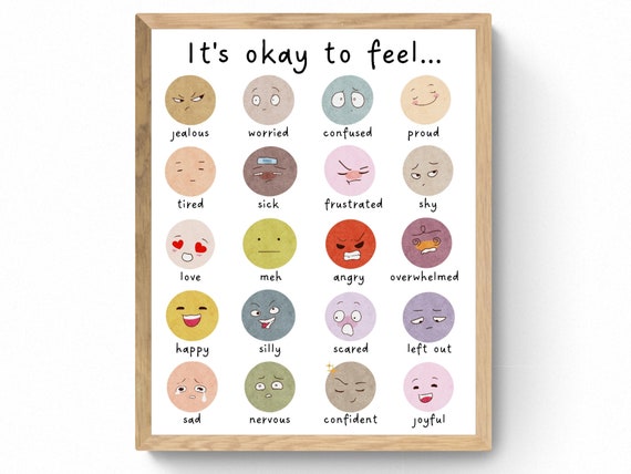 4 Sizes-feelings Chart-classroom Emotions Decor-class - Etsy