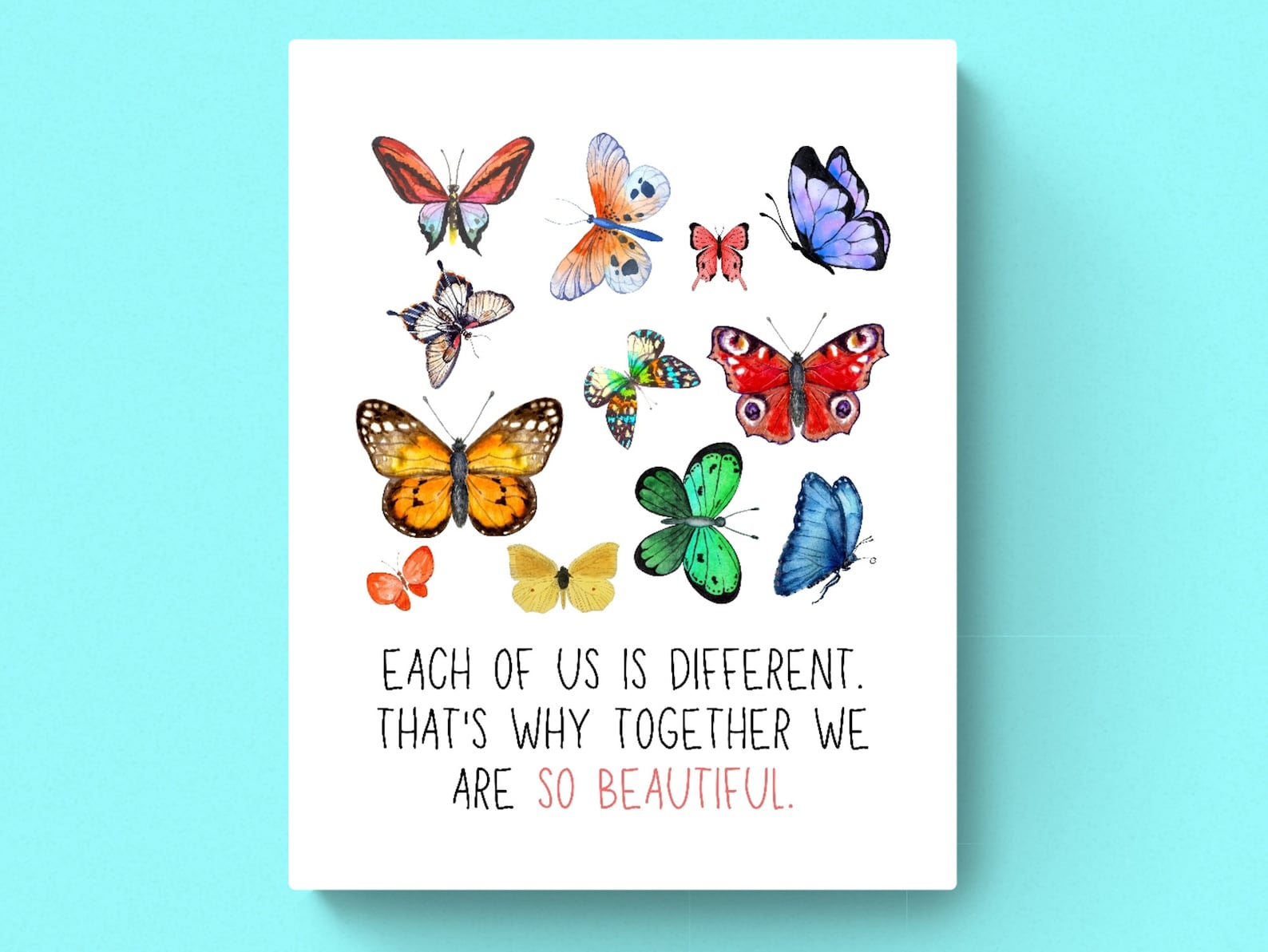 SET of 4 POSTERS in 4 SIZES Butterfly Nature Themed Classroom - Etsy