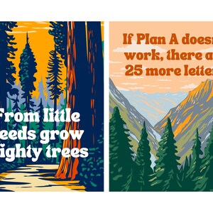 Set of 6 POSTERS in 3 SIZES! National Parks Themed Growth Mindset ...