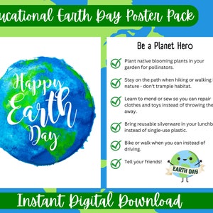 Printable Educational Earth Day Poster Set-environmental-environmental ...