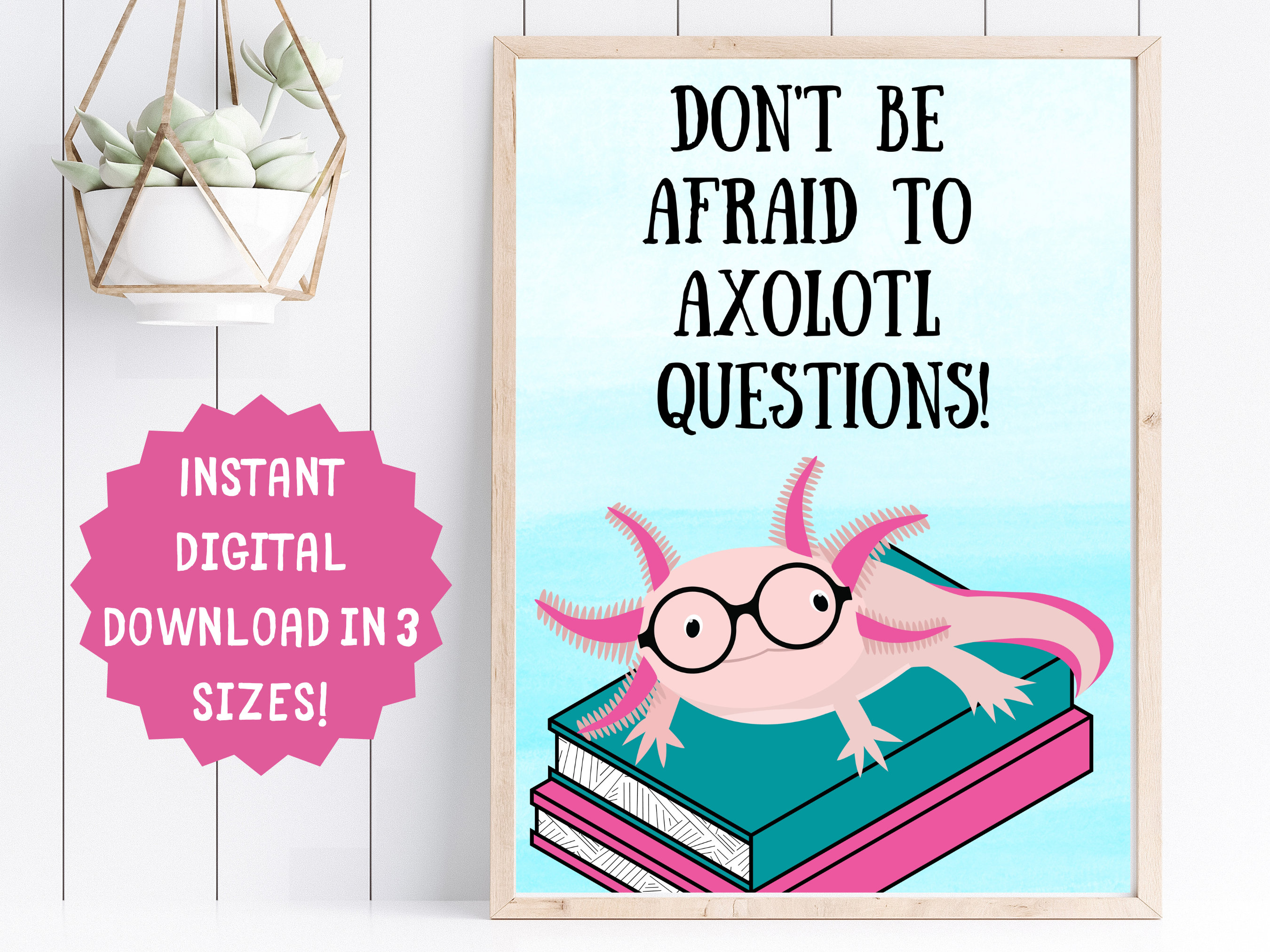 3 Sizes-axolotl Questions Classroom Print-kindergarten - Etsy