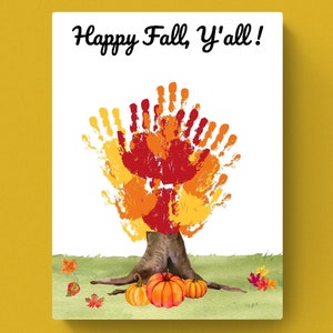 Fall Leaves Handprint Craft Template-printable-art Parent Gift ...