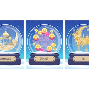 Snowglobe Winter Holiday Bulletin Board Kit-set-classroom Decor Bundle ...