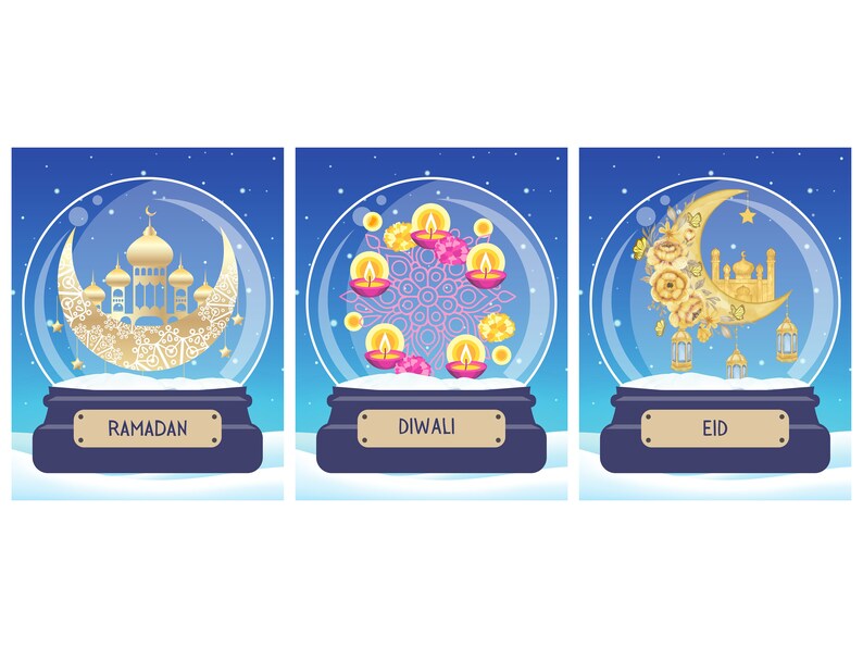 Snowglobe Winter Holiday Bulletin Board Kit-set-classroom - Etsy