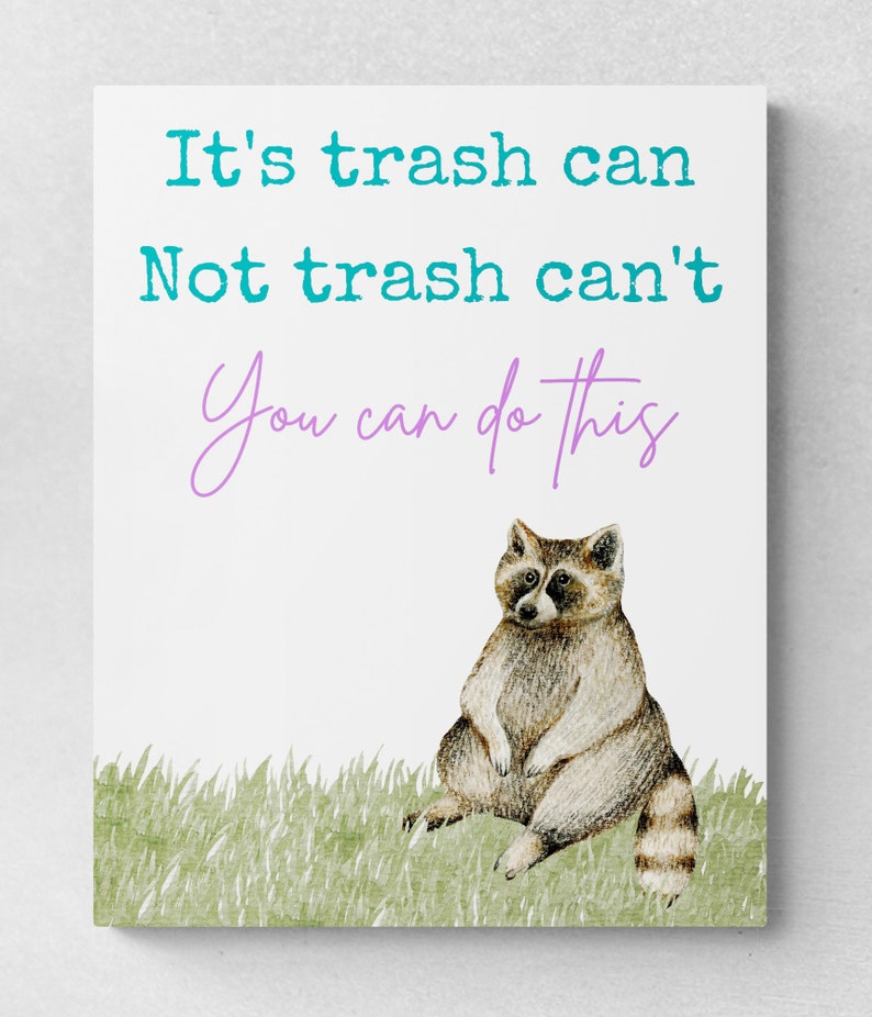 3 Sizes-funny Raccoon Motivation Poster-motivational | Etsy