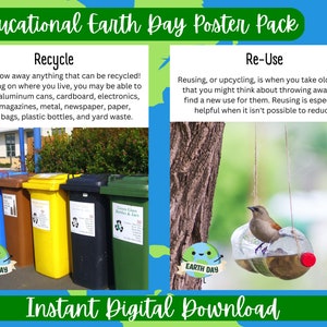 Printable Educational Earth Day Poster Set-environmental-environmental ...