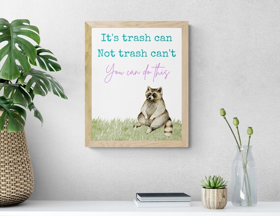 3 Sizes-funny Raccoon Motivation Poster-motivational | Etsy