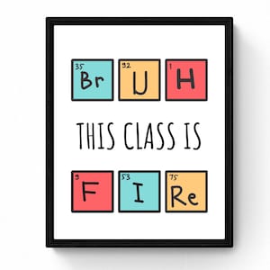 Funny Classroom Decor Print-chemistry Poster-periodic Table Spelling ...