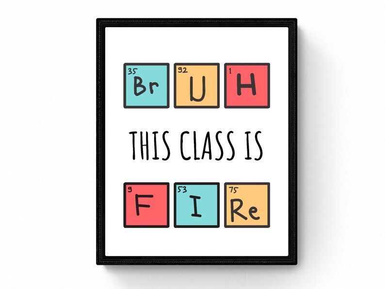 Funny Classroom Decor Print-chemistry Poster-periodic Table Spelling ...