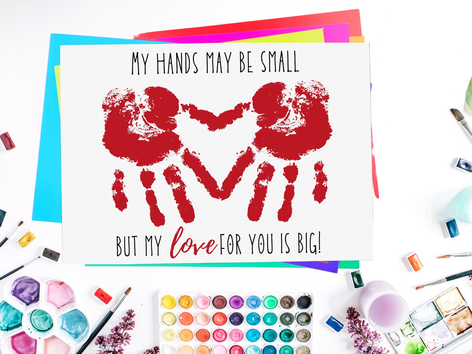 Love for You Handprint Craft-fathers Mothers Valentines Day-im Grow ...