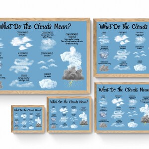 Cloud Types Science ID Poster-weather Prediction-meteorology-stem ...