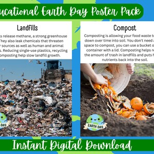 Printable Educational Earth Day Poster Set-environmental-environmental ...