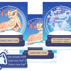 Snowglobe Winter Holiday Bulletin Board Kit-set-classroom Decor Bundle ...