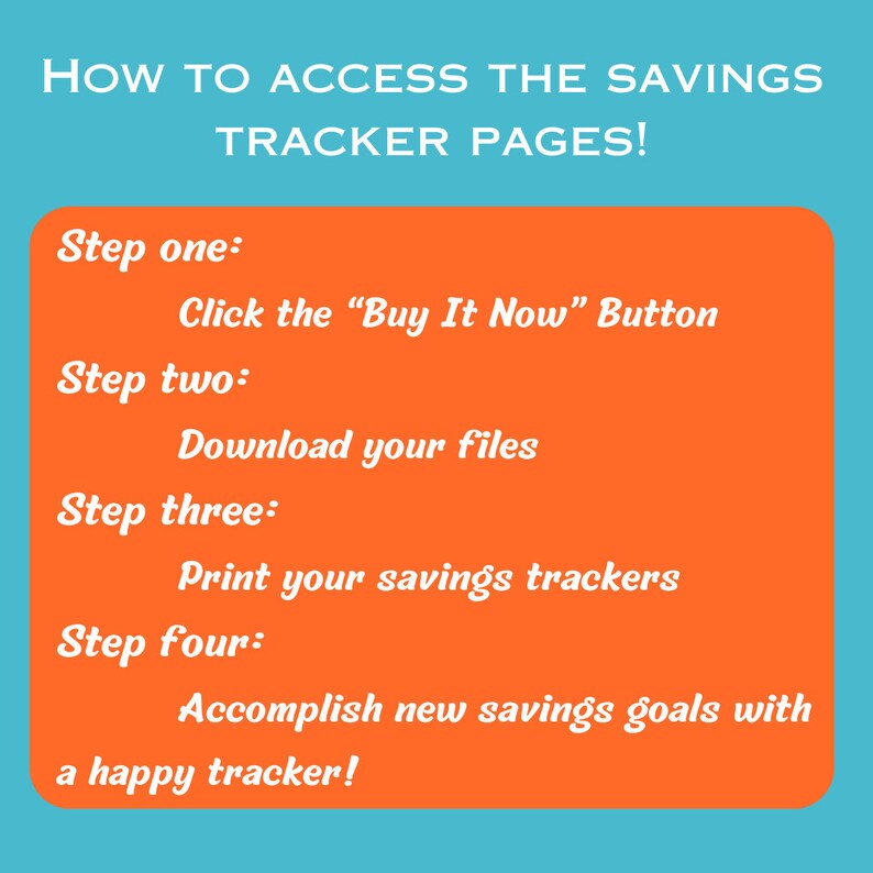 Printable Savings Tracker and Savings Challenge - Etsy