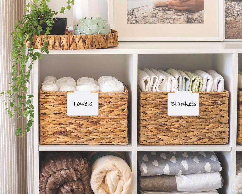 METAL Clip LABELS – Reusable and Durable Organizing Tags for Baskets ...