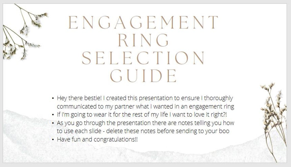 12 Slide Engagement Ring Template Wedding Template the - Etsy