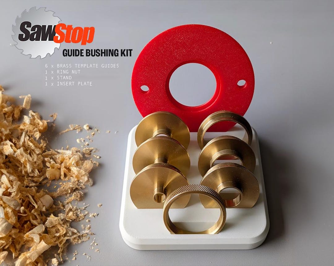 Sawstop Router Lift Template Guide Kit Incl. Bushings! - Physical ...