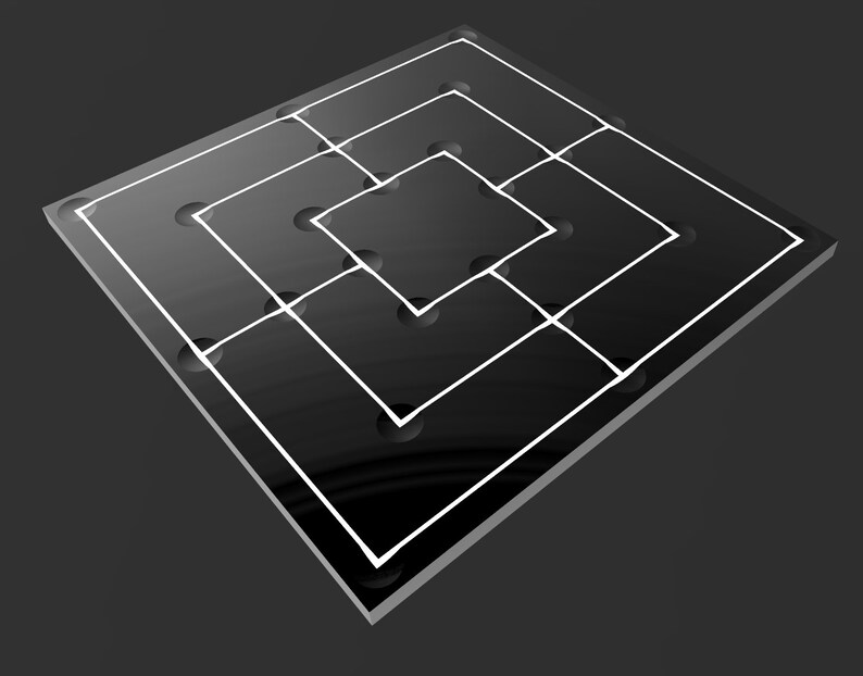 Nine Men’s Morris Game 3MF/STL Files for 3D Printing - Etsy