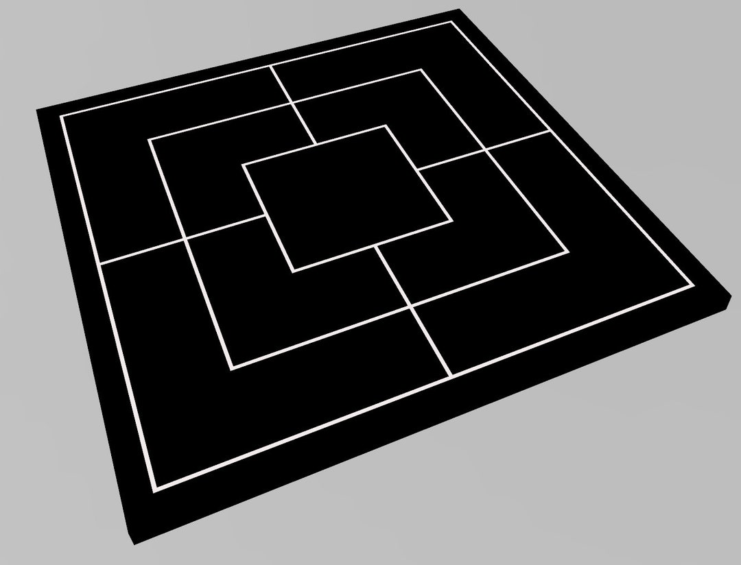 Nine Men’s Morris Game 3MF/STL Files for 3D Printing - Etsy