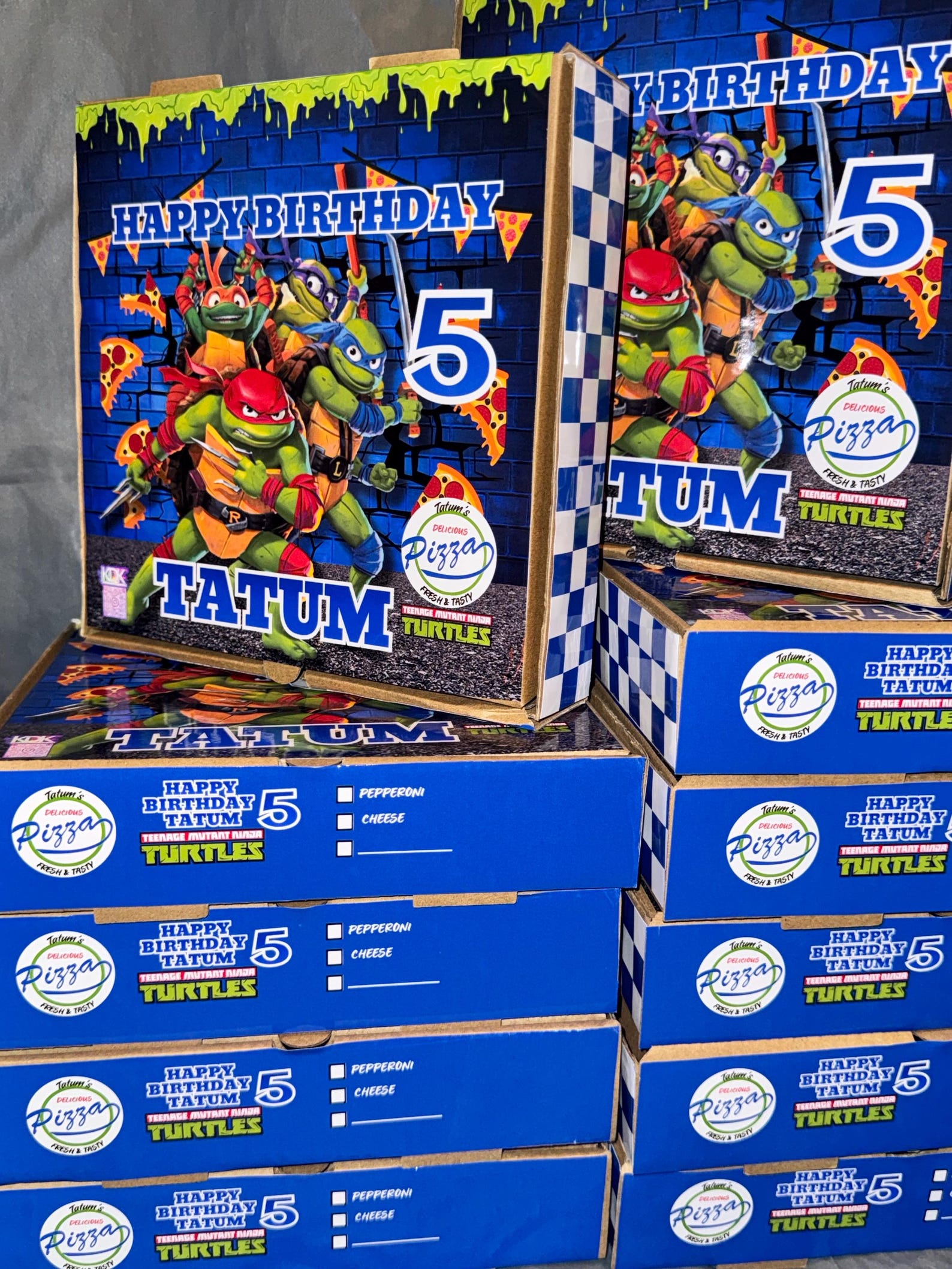 Ninja Turtles (any Theme) Party Favors, Pizza Boxes,custom Chip Bags ,custom Juice ,custom ...