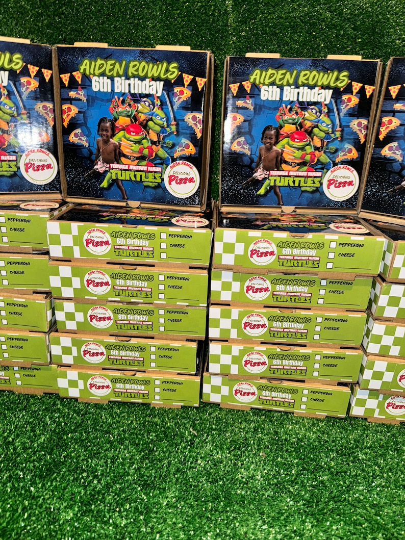 Ninja Turtles (any Theme) Party Favors, Pizza Boxes,custom Chip Bags ...