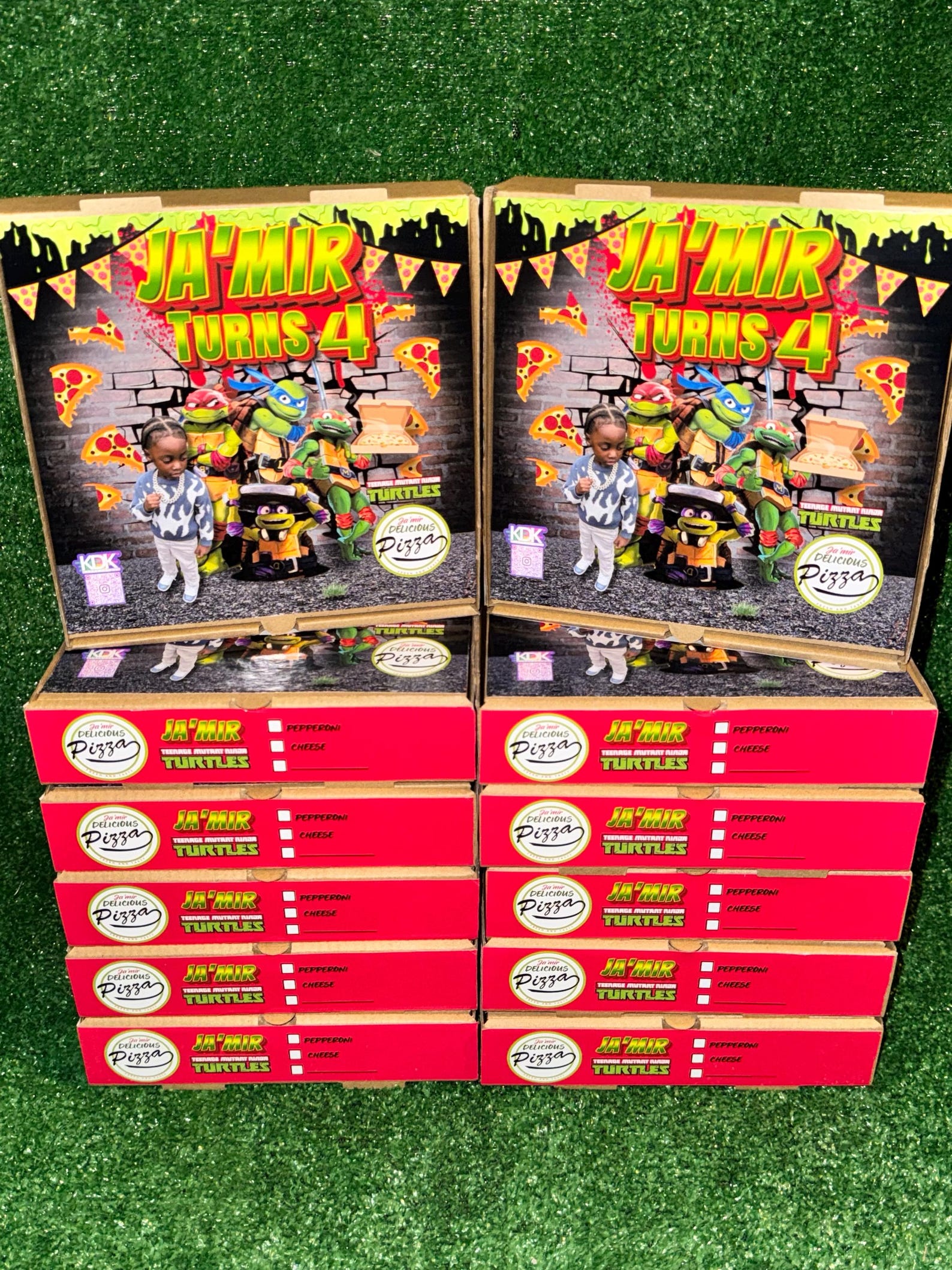 Ninja Turtles (any Theme) Party Favors, Pizza Boxes,custom Chip Bags ,custom Juice ,custom ...