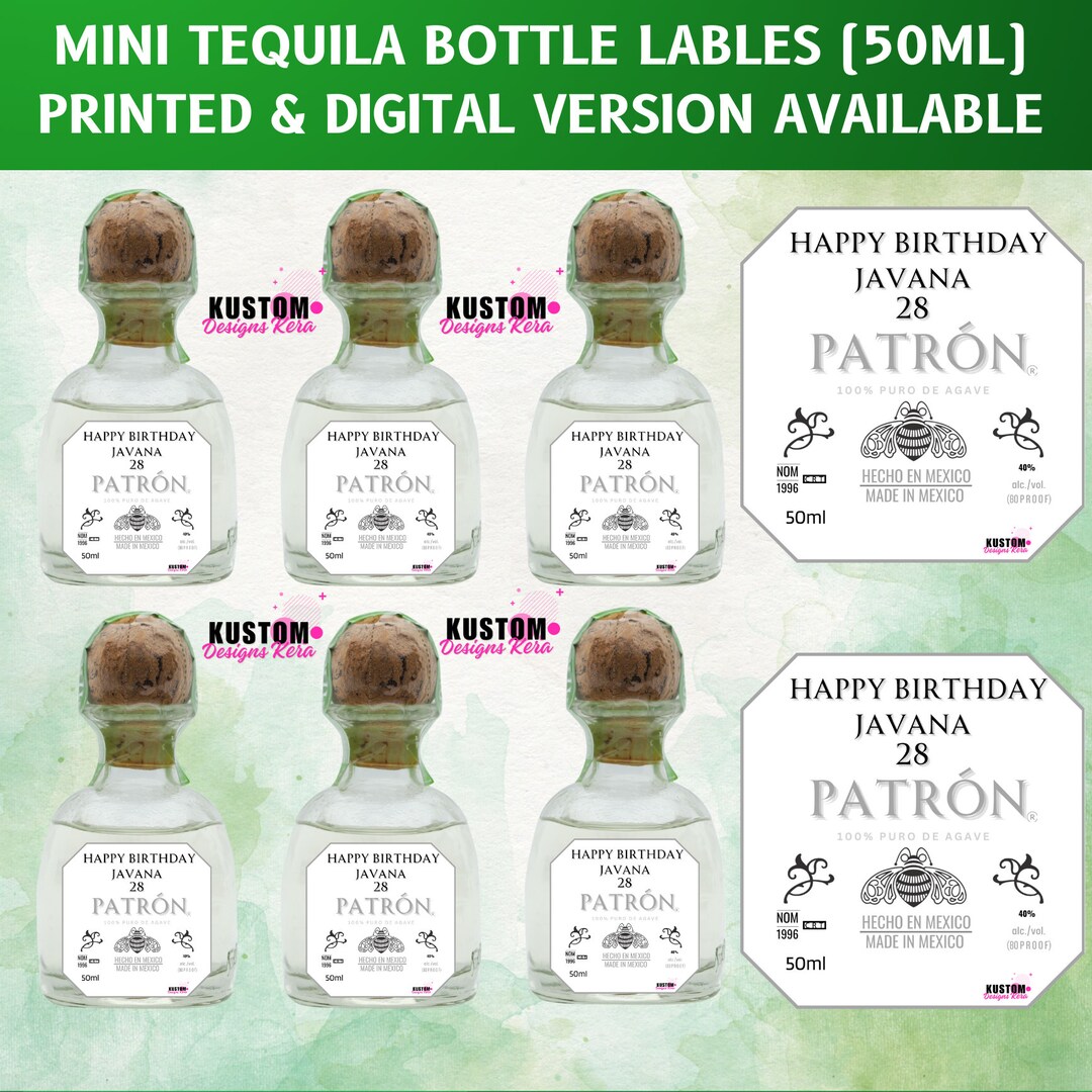 Mini Tequila Labels 50ml - Etsy