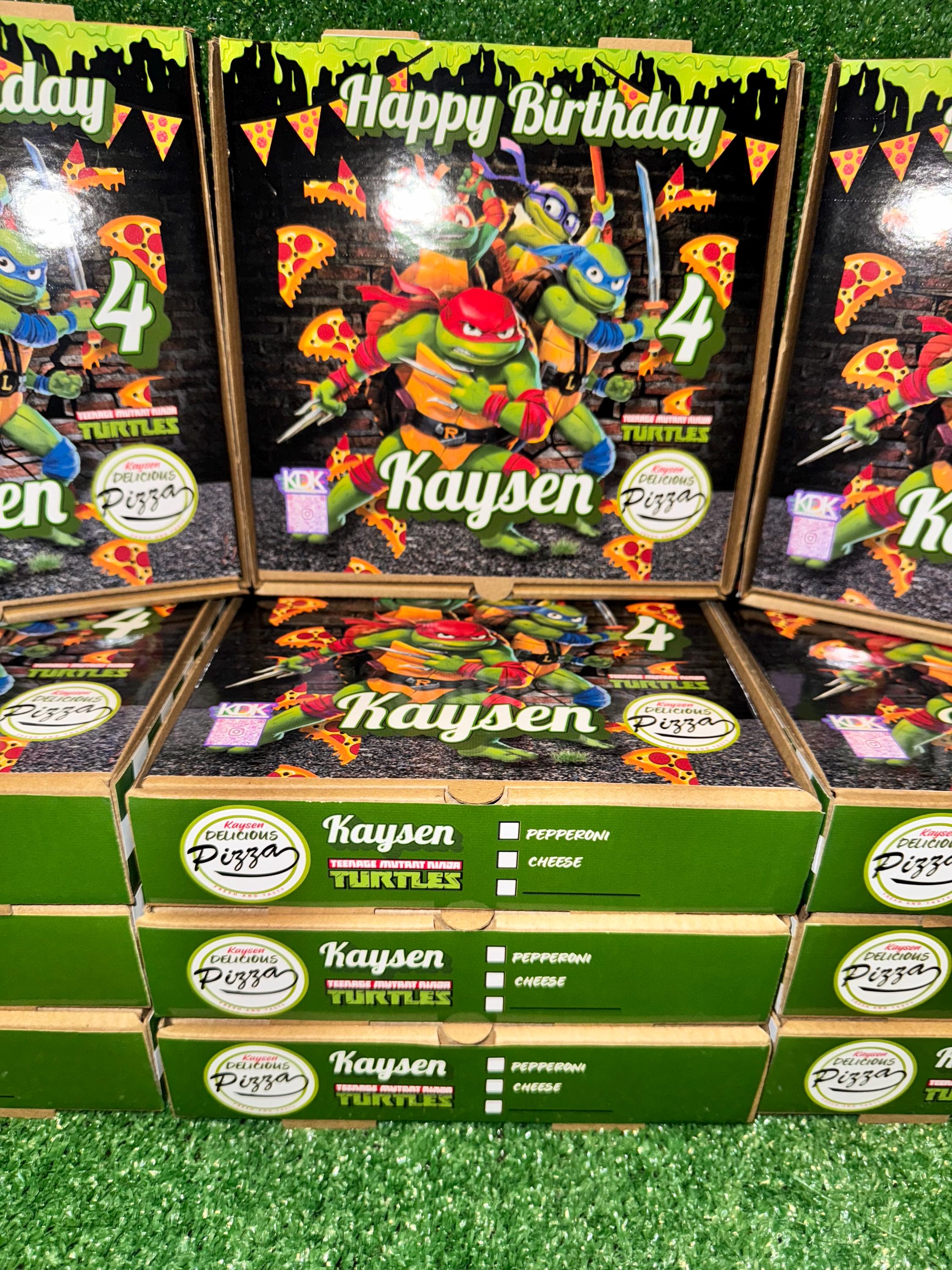 Ninja Turtles (any Theme) Party Favors, Pizza Boxes,custom Chip Bags ,custom Juice ,custom ...