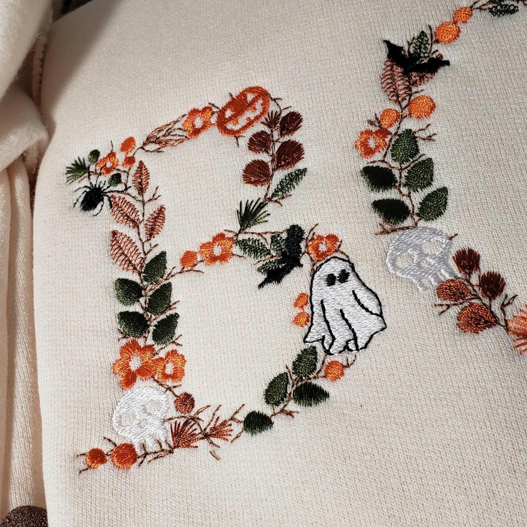 Boo Heirloom Embroidered Unisex Crewneck Sweatshirt, Halloween Spooky ...