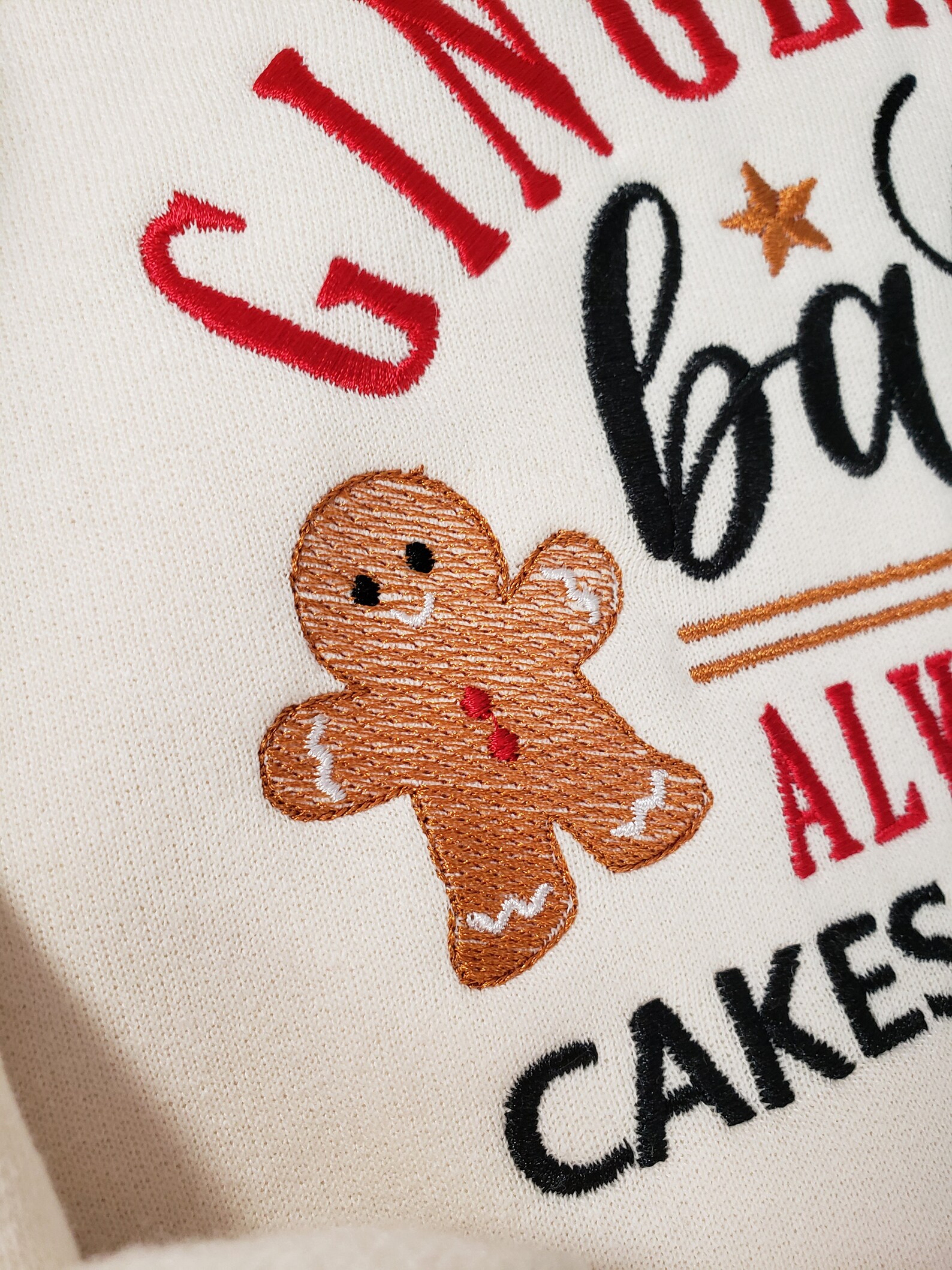 Gingerbread Bakery Christmas Embroidered Unisex Sweatshirt, Holiday ...