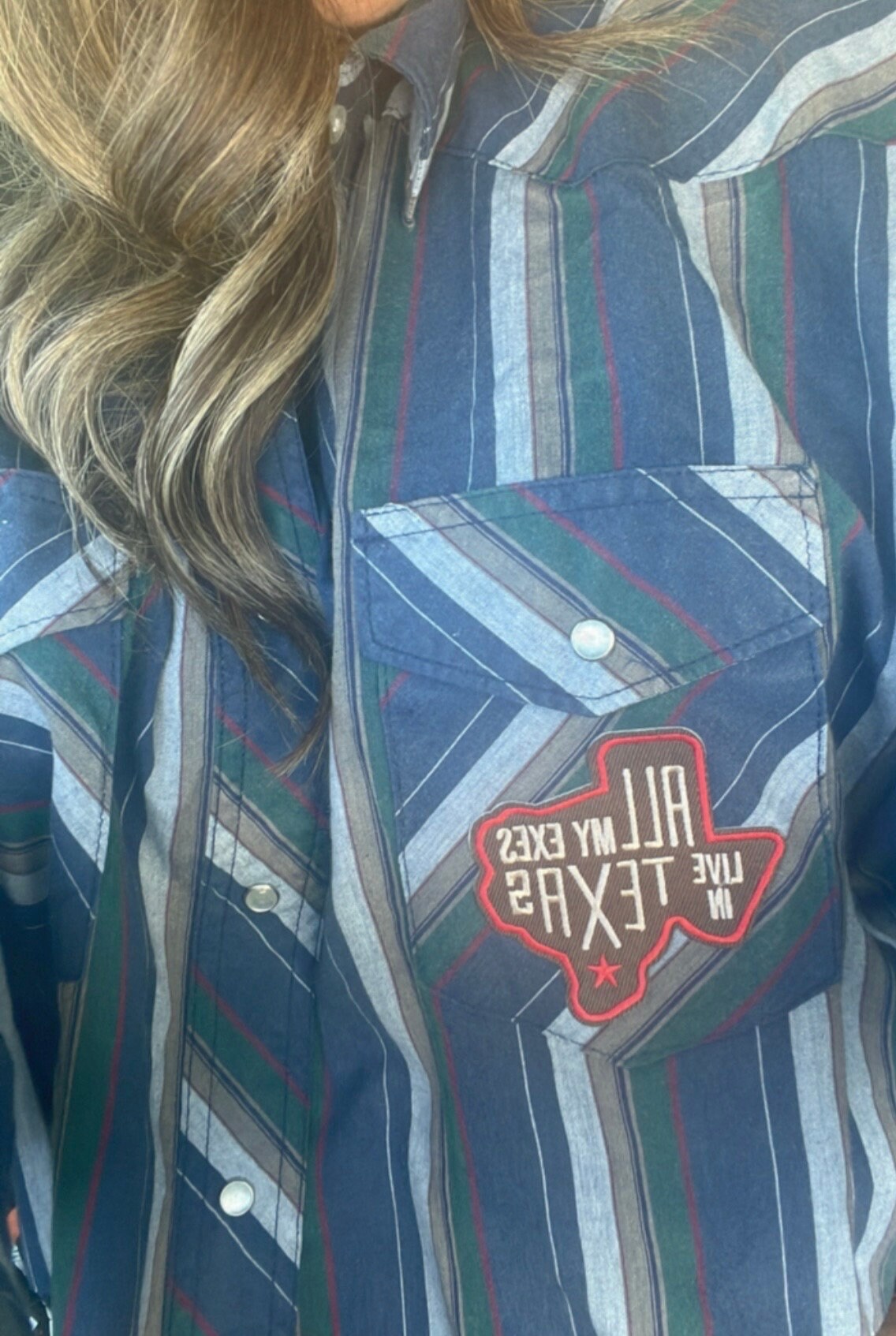 Texas Ex Pearl Snap Crop - Etsy