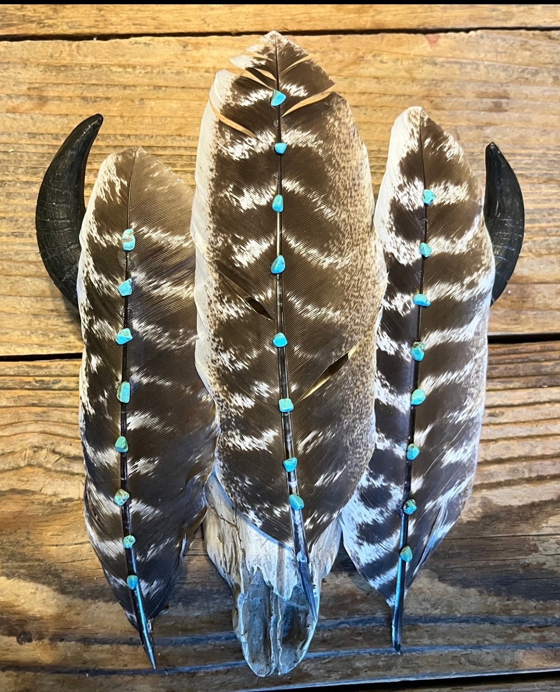 Turquoise Chip Turkey Cowboy Hat Feathers - Etsy